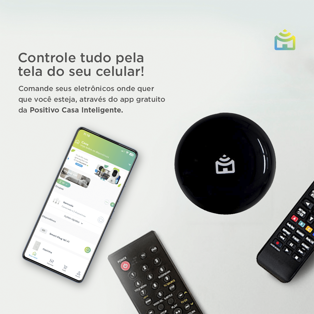 Smart Controle Universal Wi-Fi Positivo Casa Inteligente - Positivo ...
